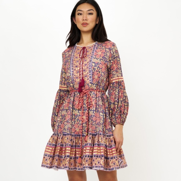 Oliphant | Dresses | Oliphant Mini Balloon Sleeve Gold Detailing | Poshmark